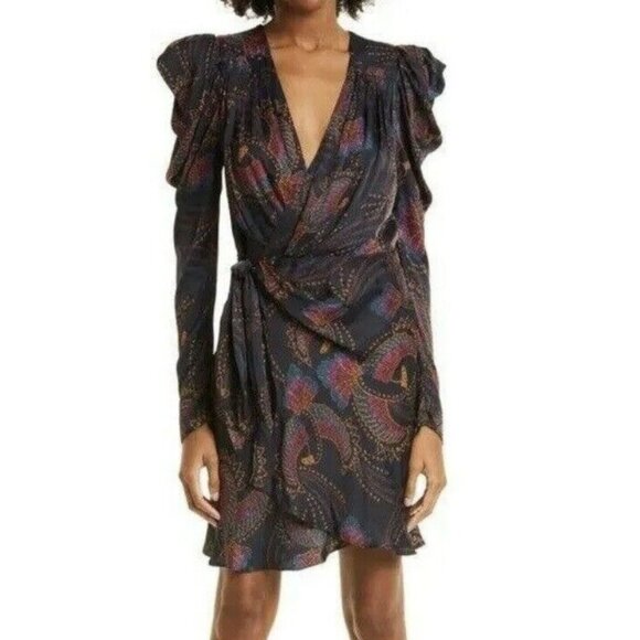 FARM Rio | Dresses | Nwt Farm Rio Sequin Toucan Mini Wrap Dress Beaded ...
